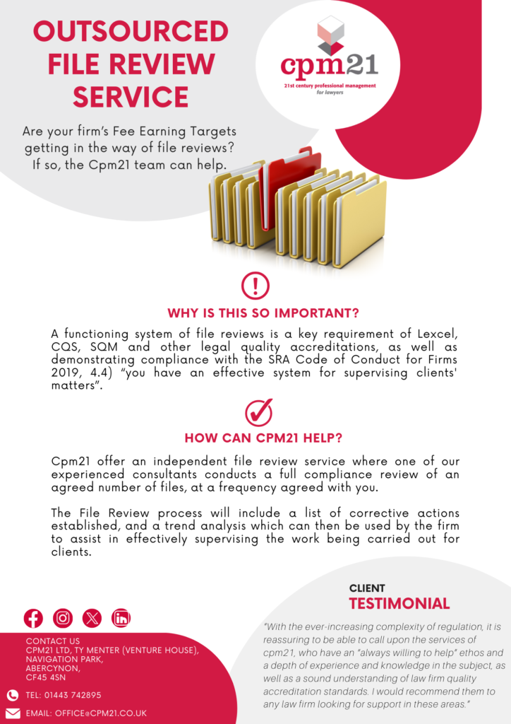 File Reviews and their increasing importance in relation to SRA ...